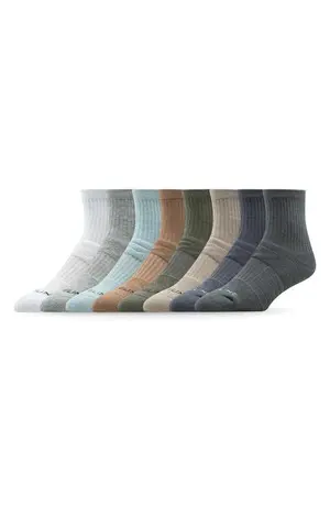 STRIDELINE 8-pack Assorted Half Calf Socks - Muted Multi Pack