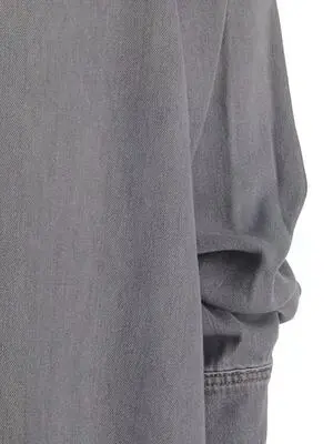 DARKPARK Gathered-sleeve Denim Shirt - Grey