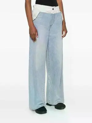 Sacai Paneled Cotton Jeans