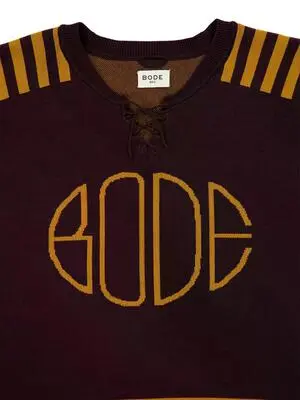BODE Striped Lace-up Sweater