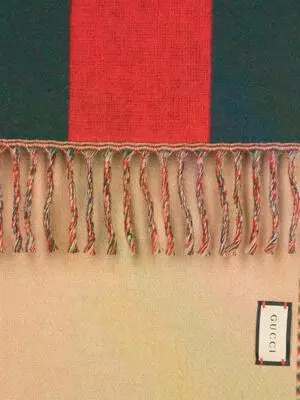 Gucci Logo-jacquard Web-stripe Scarf
