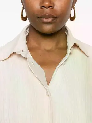 FORTE_FORTE Pleated Scalloped-collar Shirt