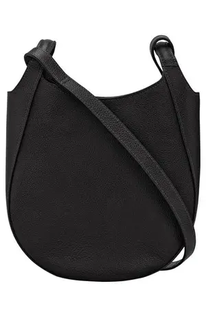 Longchamp Le Foulonne Leather Crossbody Bag - Black