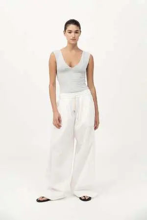 ST. AGNI 90s Cupro Top - Silver