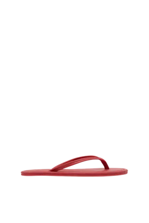 ST. AGNI Thong Detail Slide Sandals - Rosso