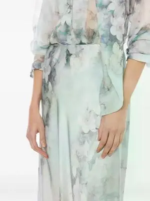 Alberta Ferretti Floral-print Midi Skirt