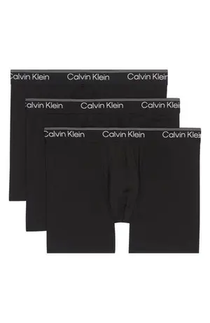 Calvin Klein Assorted 3-pack Microfiber Boxer Briefs - 3 Black