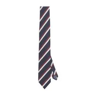 Eton Silk Stripe Necktie - Red