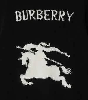 Burberry Equestrian Knight Wool-cashmere Sweater - Black
