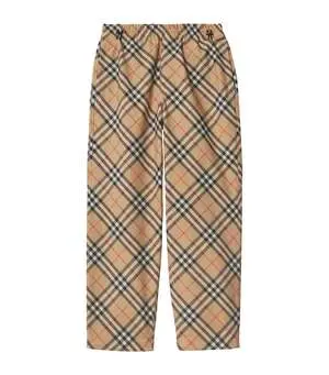 Burberry Check Twill Trousers - Beige