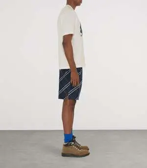 Burberry Silk Poplin Check Shorts