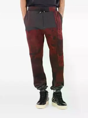 Roberto Cavalli Drawstring Paint-splatter Trousers