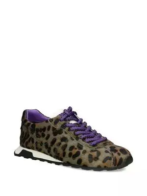 Ash Leopard-print Lace-up Sneakers