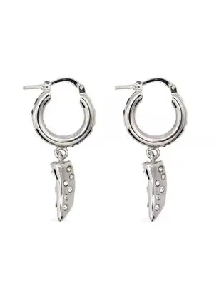 Marni Crystal-embellished Hoop Earrings - Silver