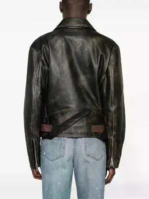 Dsquared2 Belted Leather Biker Jacket