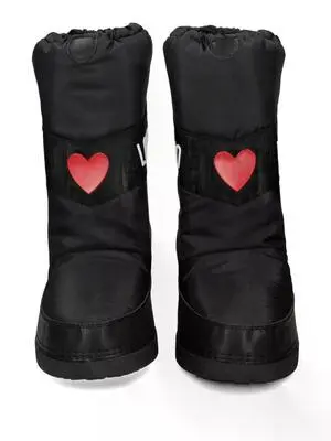 Moschino Logo Heart Snow Boots