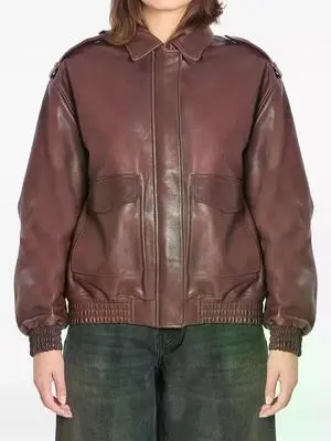 ARMA Pointed-collar Leather Jacket