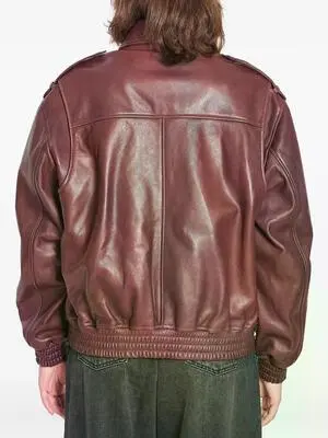 ARMA Pointed-collar Leather Jacket