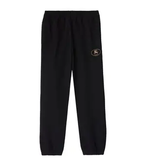 Burberry Cotton Knight Stamp Sweatpants - Black
