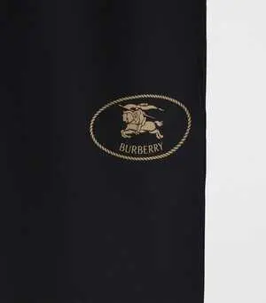 Burberry Cotton Knight Stamp Sweatpants - Black