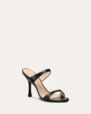 STUART WEITZMAN Nudist Leather Slide Sandals - Black