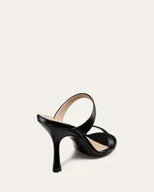 STUART WEITZMAN Nudist Leather Slide Sandals - Black