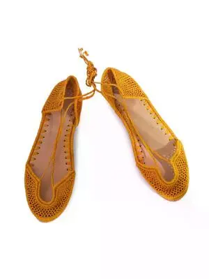 SLO_HAND_MADE Lace-up Raffia Espadrilles