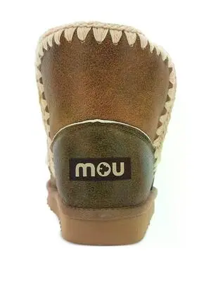 Mou Logo-patch Leather Boots