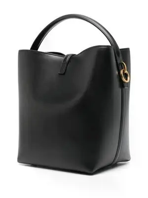Saint Laurent Le 37 Leather Bucket Bag - Black