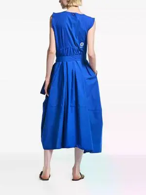 High Belted Midi Dress