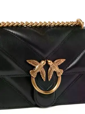 Pinko Small Love One Quilted Crossbody Bag - Black