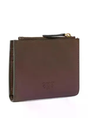 Pinko Leather Flap Wallet - Brown