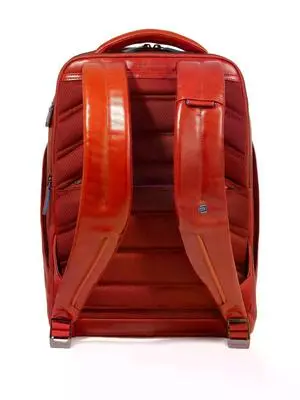 PIQUADRO Leather Laptop Backpack - Red