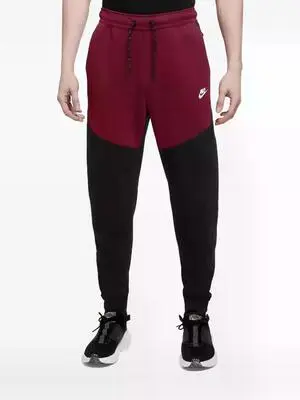 Nike Tech Fleece Panelled Track Pants - Red