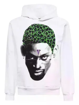 VLONE Portrait Leopard-print Hoodie - White