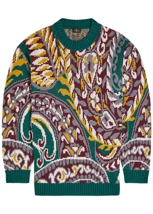 Etro Patterned Wool-blend Jumper - Multi Print