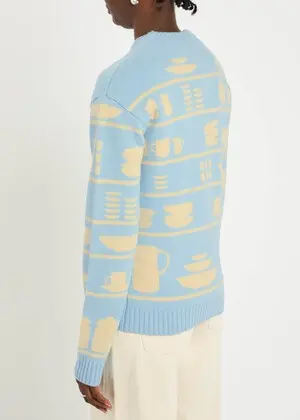 JW Anderson Crockery-intarsia Wool Jumper - Multicoloured