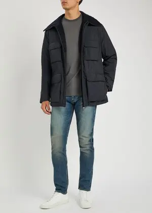Emporio Armani Travel Hooded Nylon Jacket - Navy