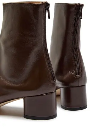 Dear Frances Harlie 45 Glossed Leather Ankle Boots
