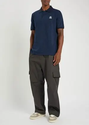 SANDBANKS Logo-monogrammed Cotton Polo Shirt - Navy