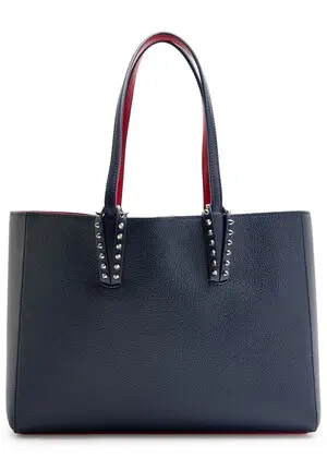 CHRISTIAN LOUBOUTIN Cabata Small Leather Tote - Navy