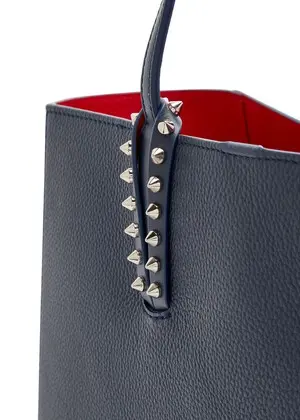 CHRISTIAN LOUBOUTIN Cabata Small Leather Tote - Navy