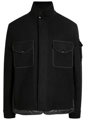 Moncler Avoine Panelled Wool Jacket - Black