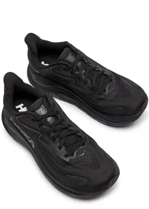 HOKA® Clifton 10 Mesh-knit Sneakers - Black