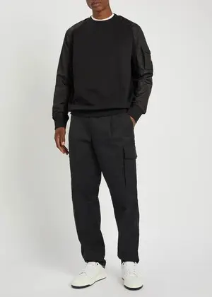 Moncler Barrel-leg Stretch-cotton Cargo Trousers