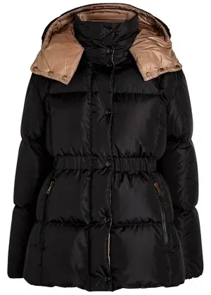 Moncler Quilted Hooded Jacket - Black