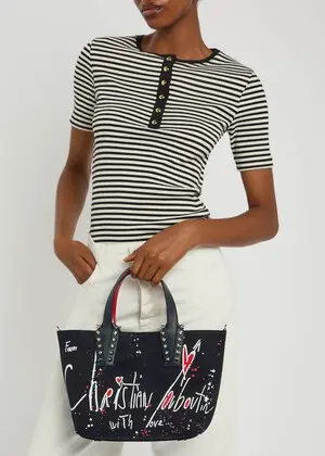 CHRISTIAN LOUBOUTIN Cabata Mini Canvas Tote