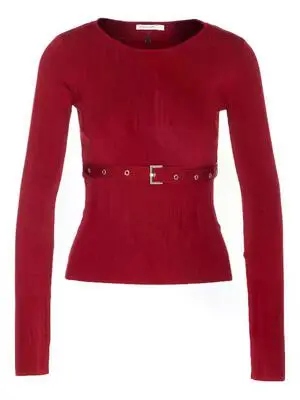 Patrizia Pepe Ribbed Belt-detail Sweater