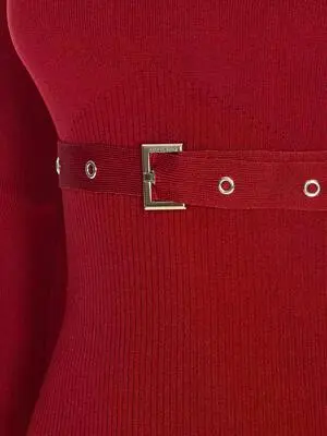 Patrizia Pepe Ribbed Belt-detail Sweater