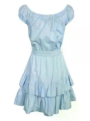 Ermanno Scervino Ruffled Belted Mini Dress